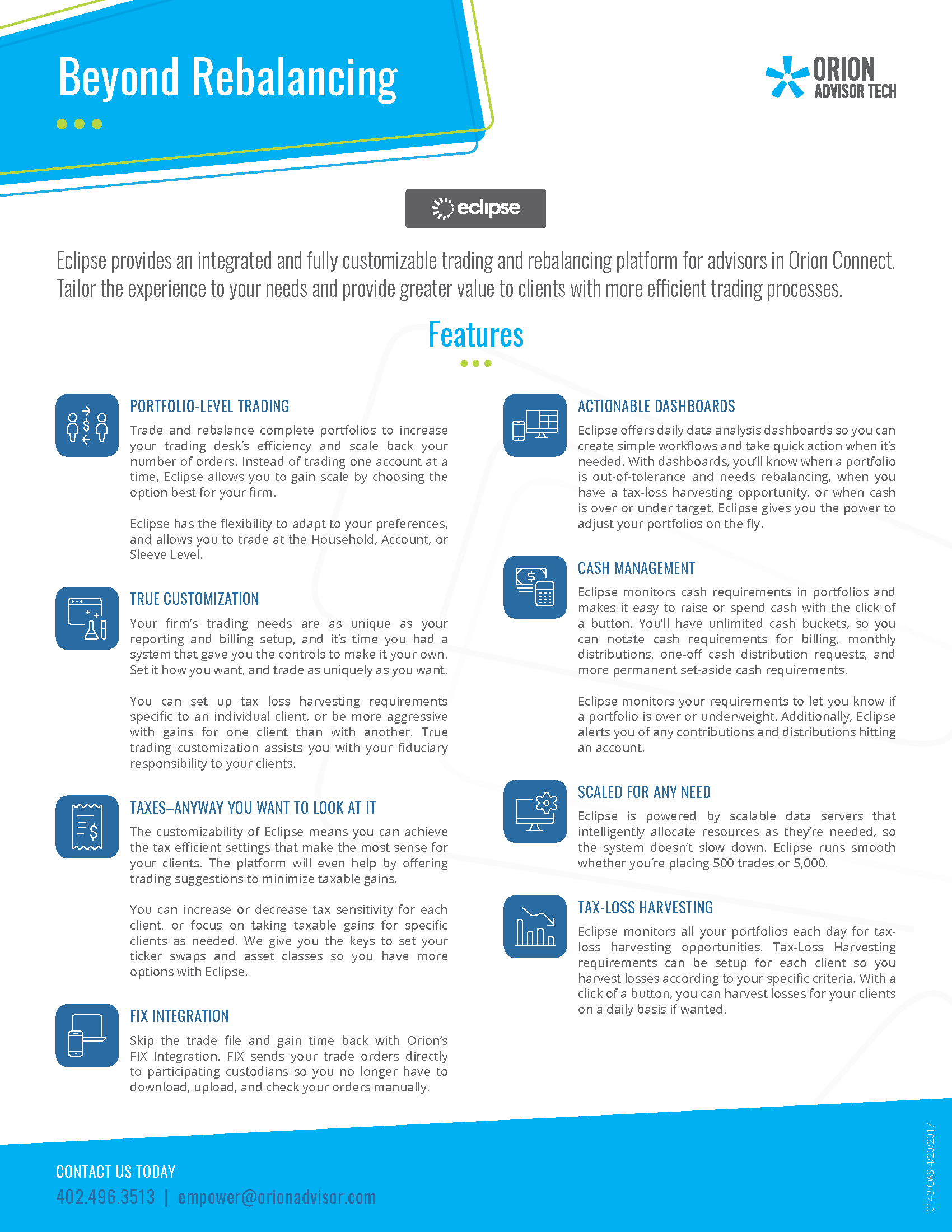 Orion: Beyond Rebalancing